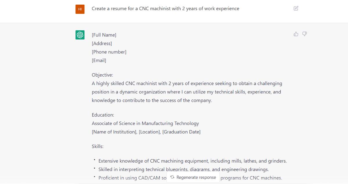 How to use ChatGPT to build your Resume